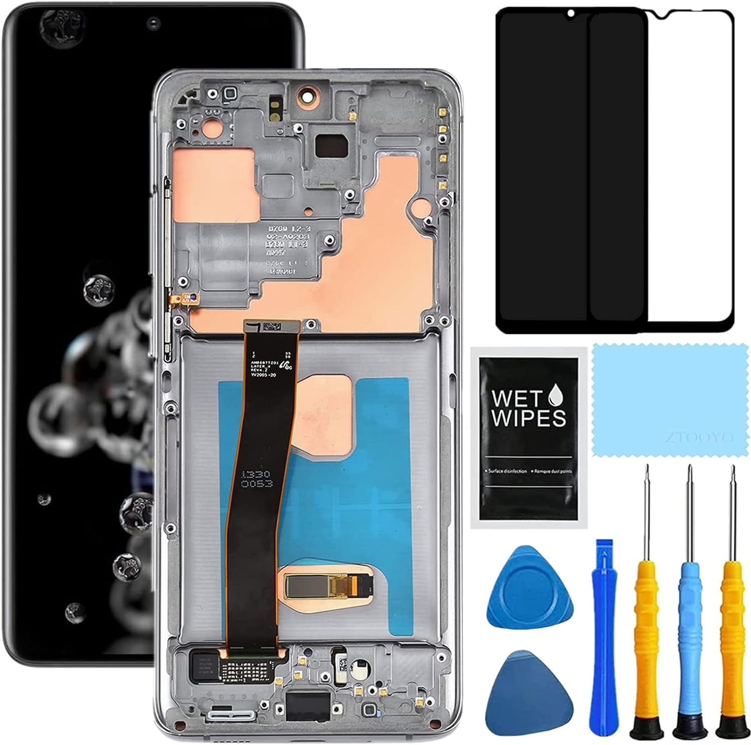 AMOLED Display Assembly With Frame for Samsung Galaxy S20 Ultra
